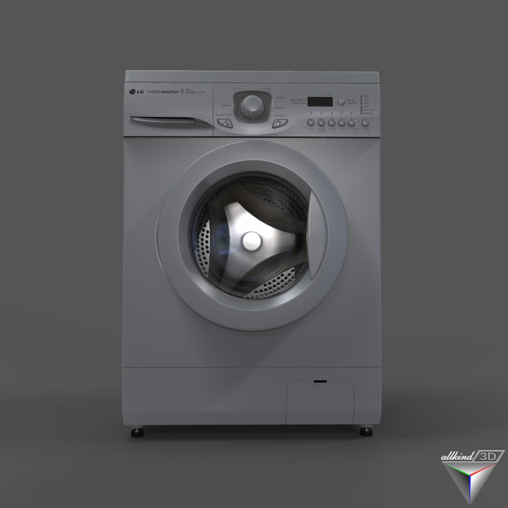 AllKind3D.com 3Dmodel washing machine LG intellowasher 3,5kg WD-80155SP