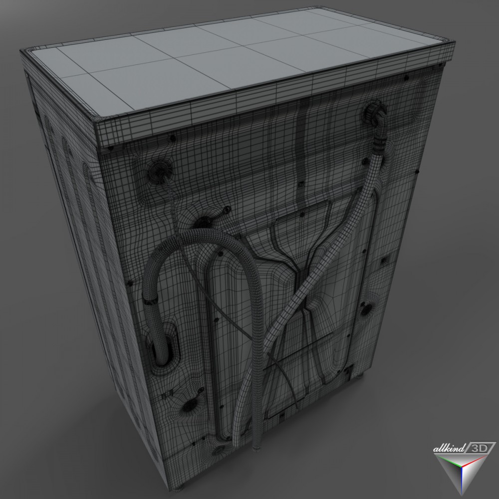 AllKind3D.com 3Dmodel washing machine LG intellowasher 3,5kg WD-80155SP