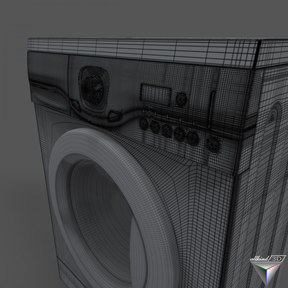 AllKind3D.com 3Dmodel washing machine LG intellowasher 3,5kg WD-80155SP