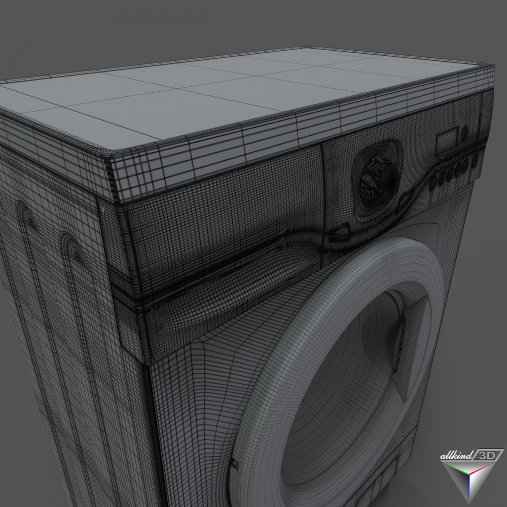 AllKind3D.com 3Dmodel washing machine LG intellowasher 3,5kg WD-80155SP