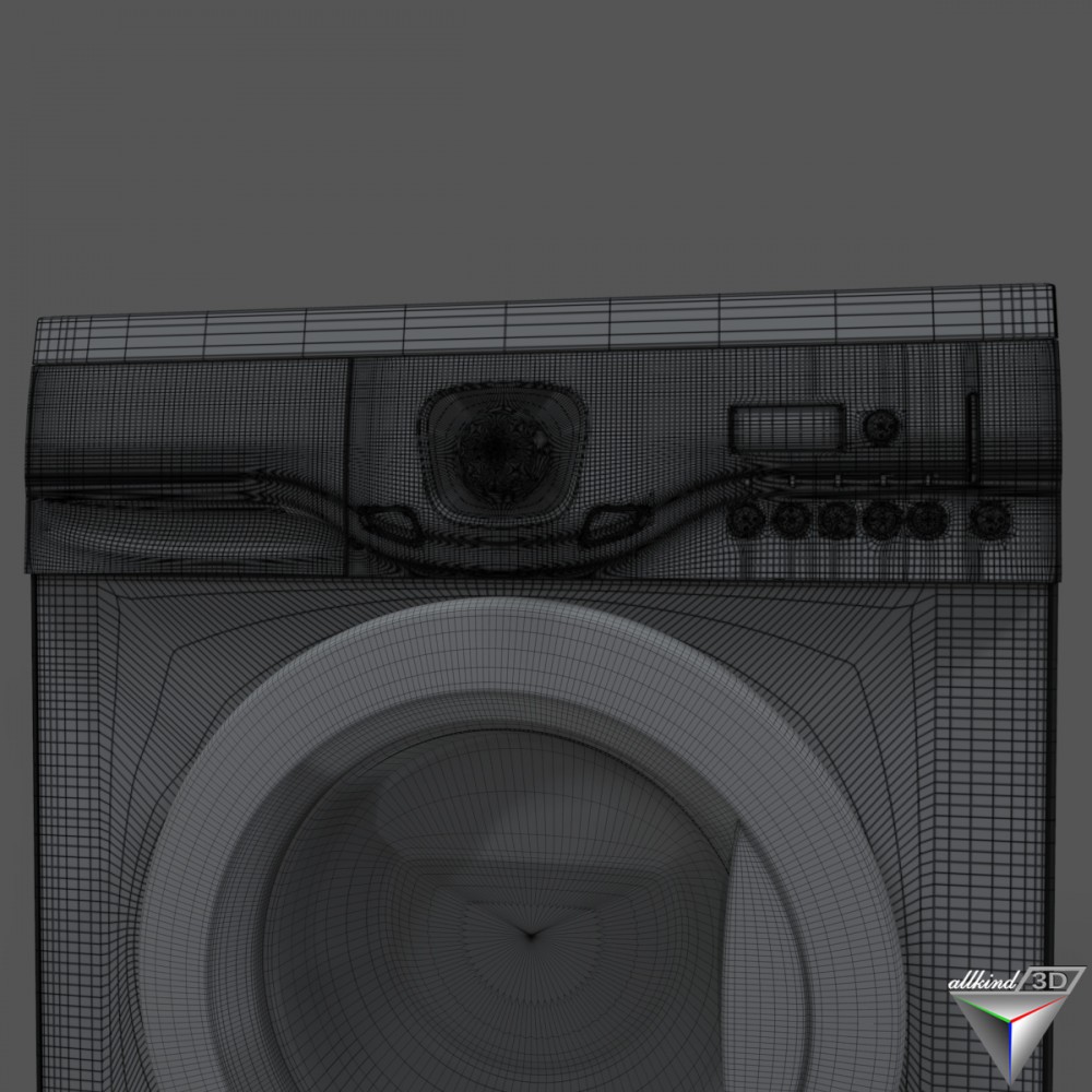 AllKind3D.com 3Dmodel washing machine LG intellowasher 3,5kg WD-80155SP