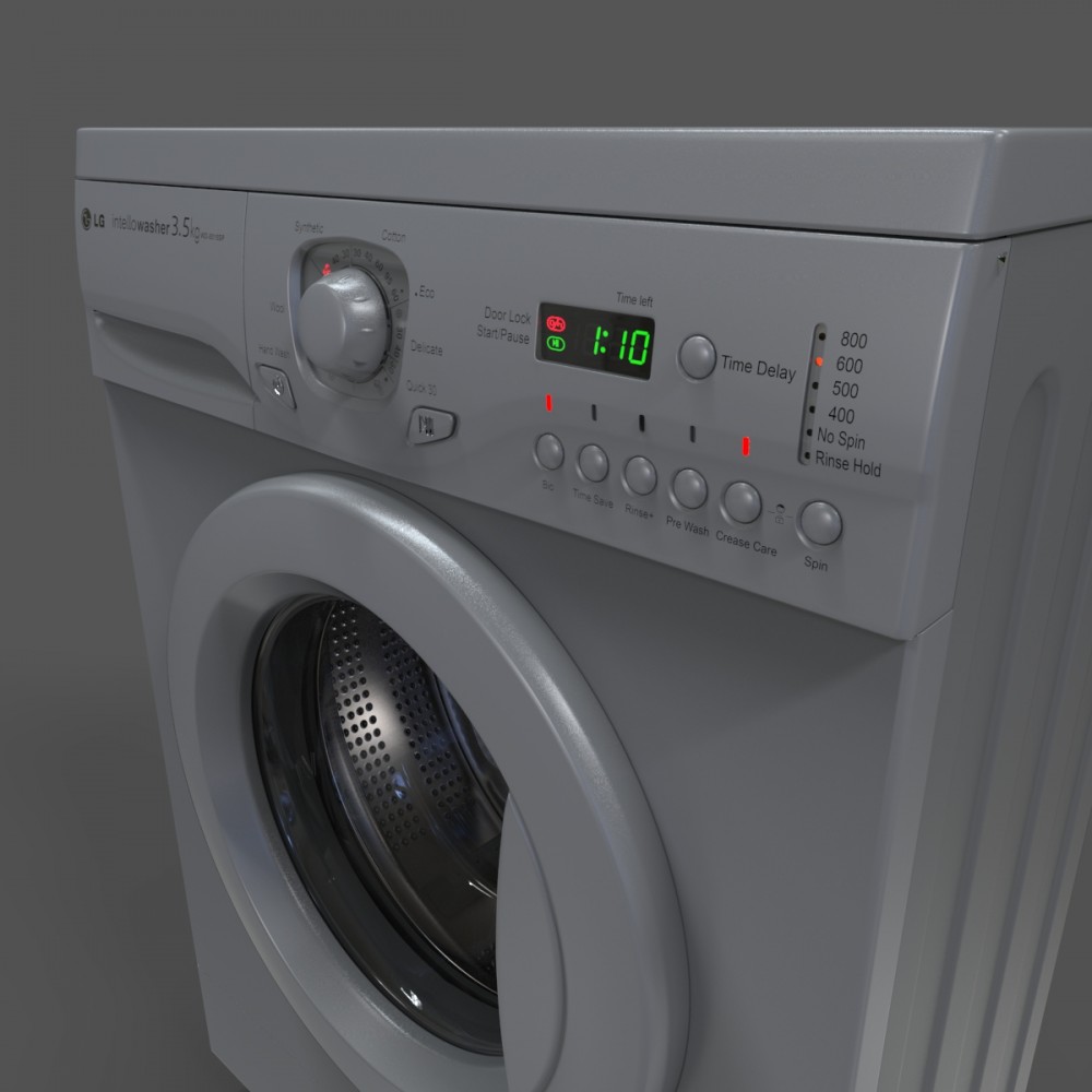 AllKind3D.com 3Dmodel washing machine LG intellowasher 3,5kg WD-80155SP