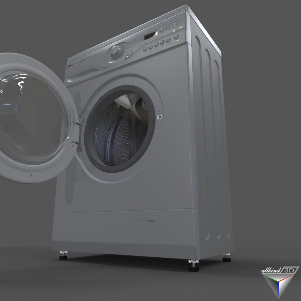 AllKind3D.com 3Dmodel washing machine LG intellowasher 3,5kg WD-80155SP