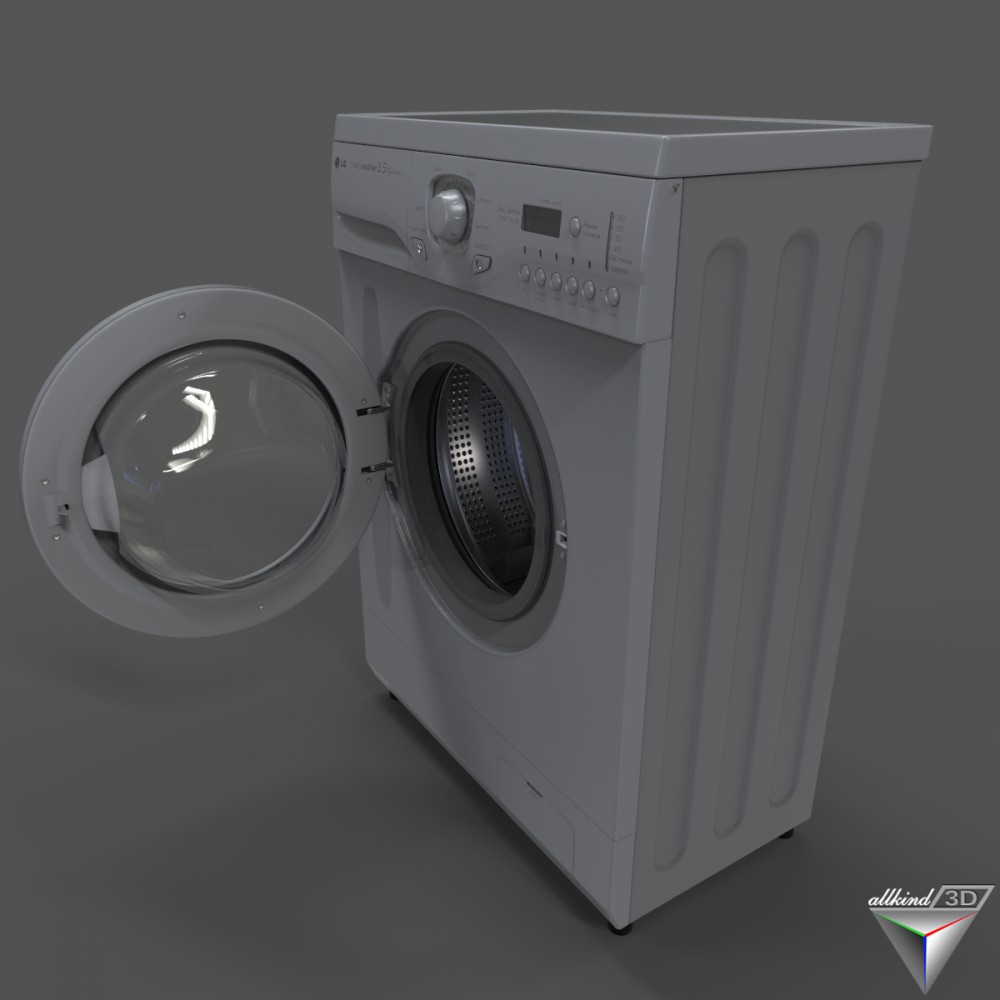 AllKind3D.com 3Dmodel washing machine LG intellowasher 3,5kg WD-80155SP