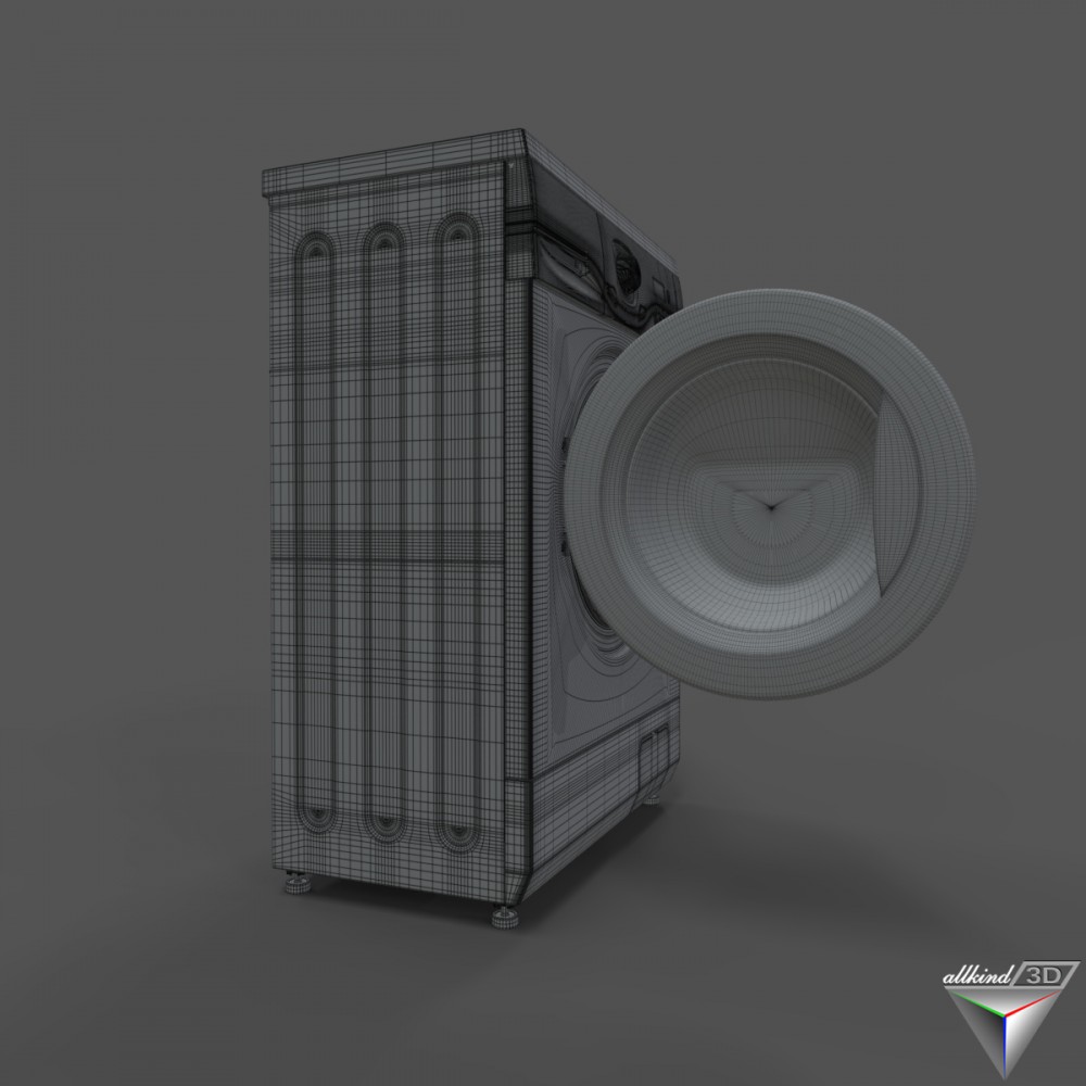 AllKind3D.com 3Dmodel washing machine LG intellowasher 3,5kg WD-80155SP