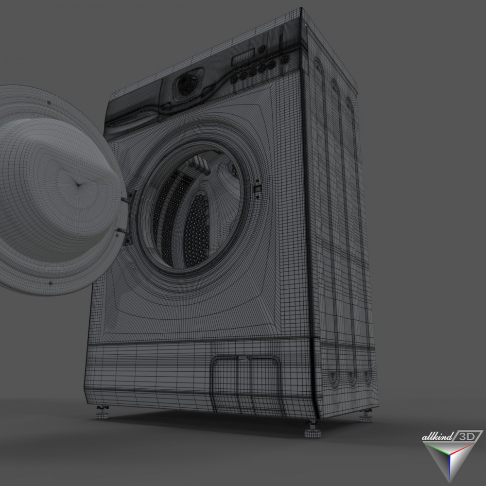 AllKind3D.com 3Dmodel washing machine LG intellowasher 3,5kg WD-80155SP