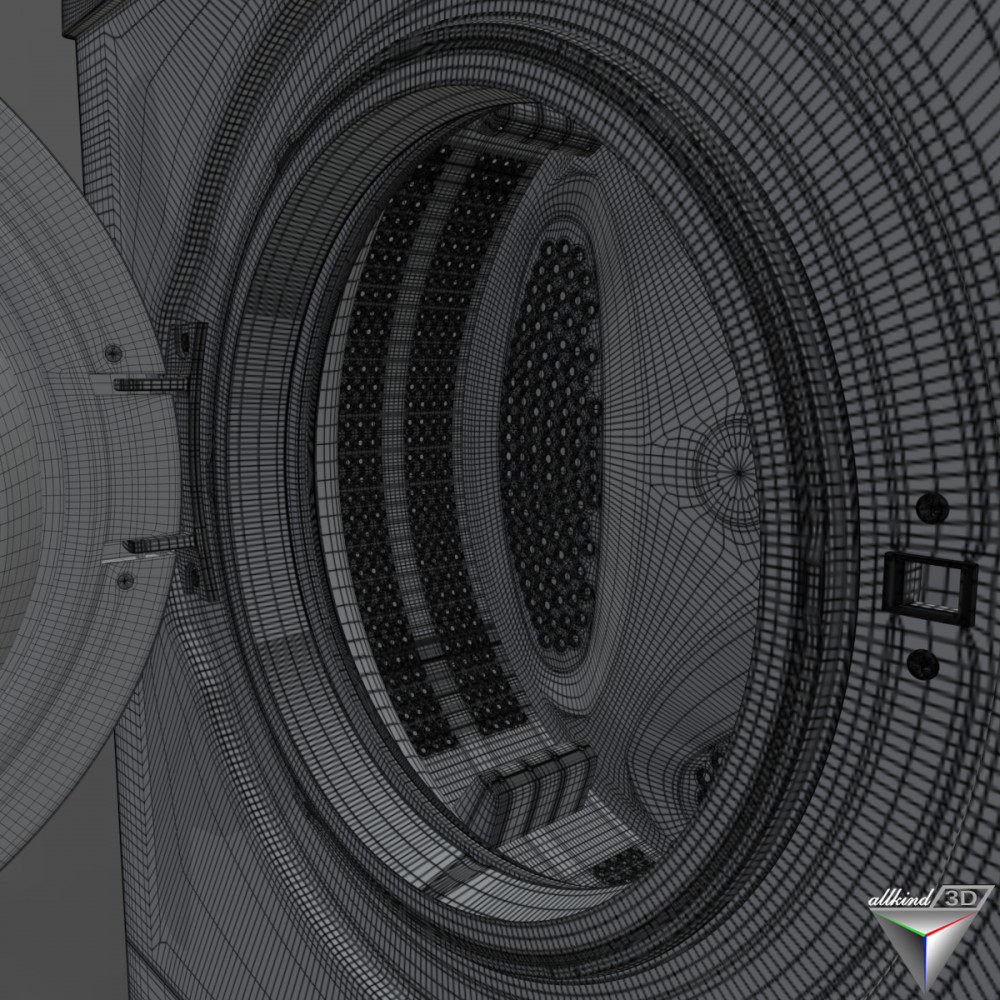 AllKind3D.com 3Dmodel washing machine LG intellowasher 3,5kg WD-80155SP