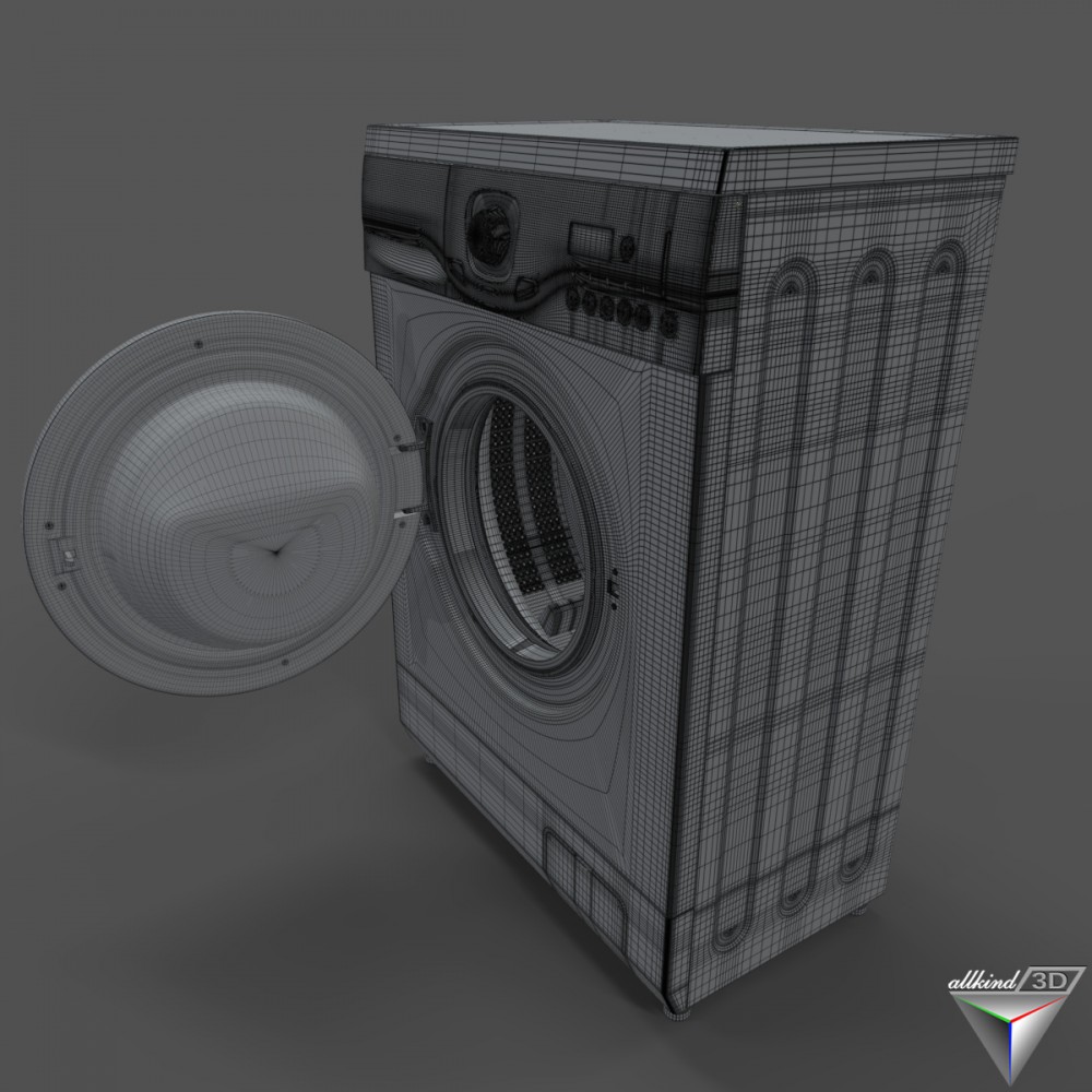 AllKind3D.com 3Dmodel washing machine LG intellowasher 3,5kg WD-80155SP