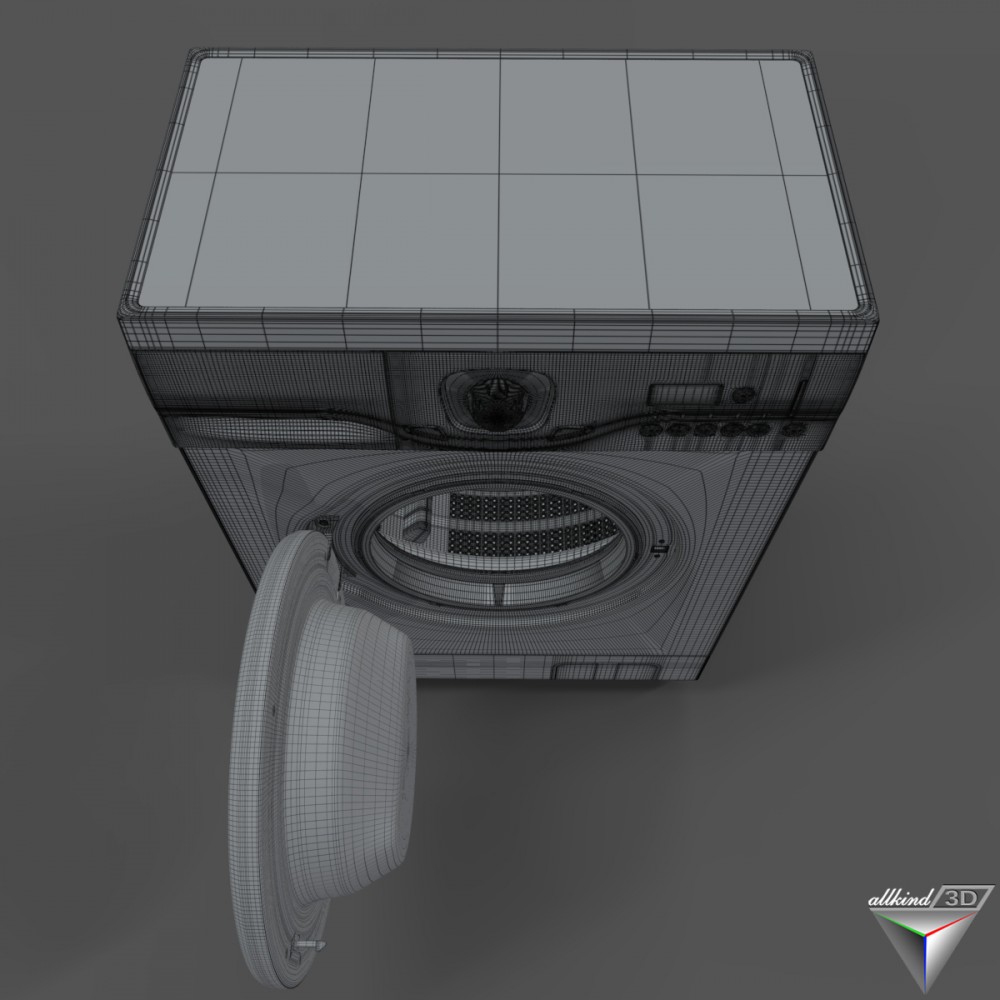 AllKind3D.com 3Dmodel washing machine LG intellowasher 3,5kg WD-80155SP