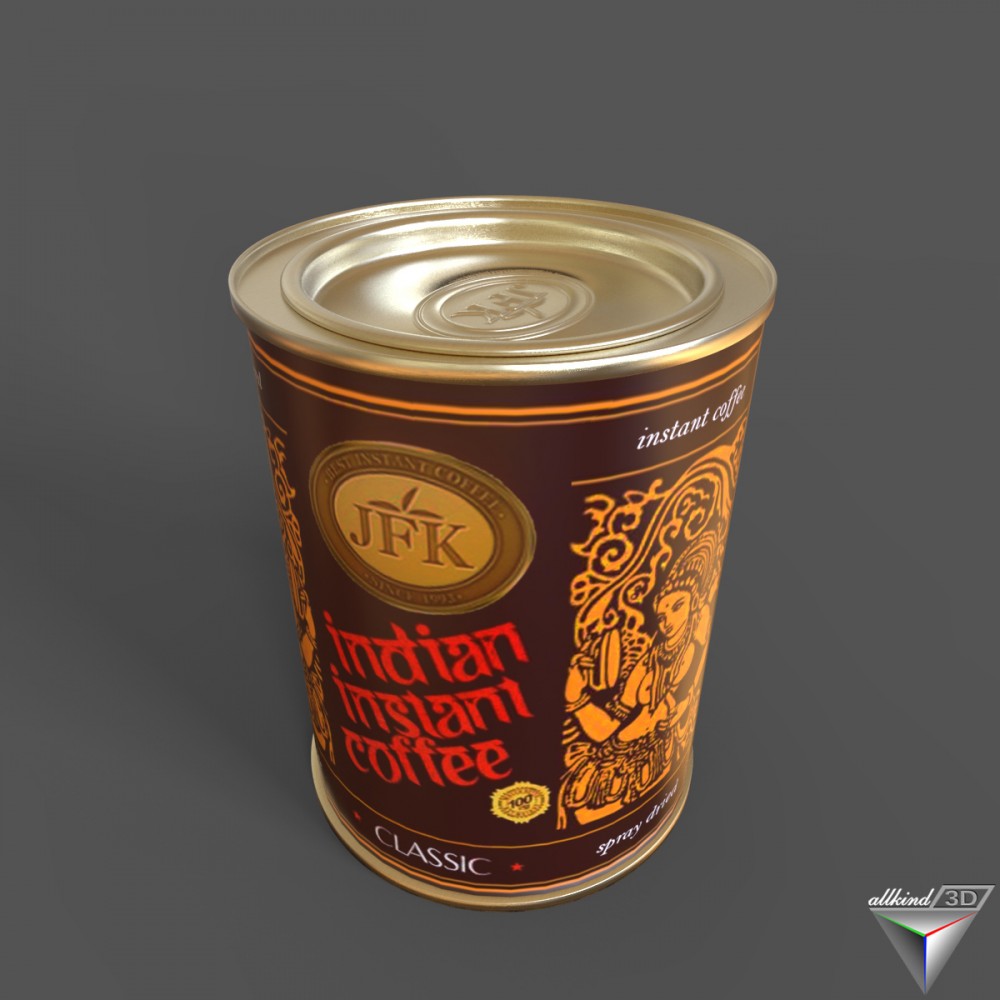 3dmodel Jfk Indian Instant Coffee