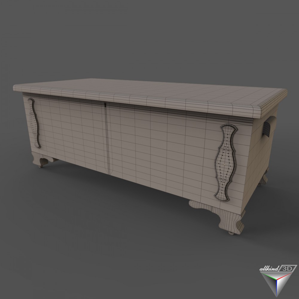 AllKind3D.com 3Dmodel chest wood cedar DIY