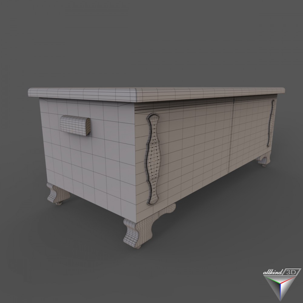 AllKind3D.com 3Dmodel chest wood cedar DIY