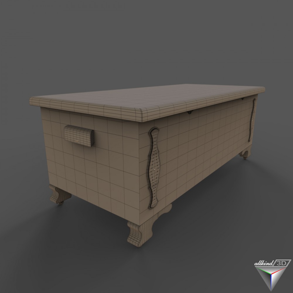 AllKind3D.com 3Dmodel chest wood cedar DIY