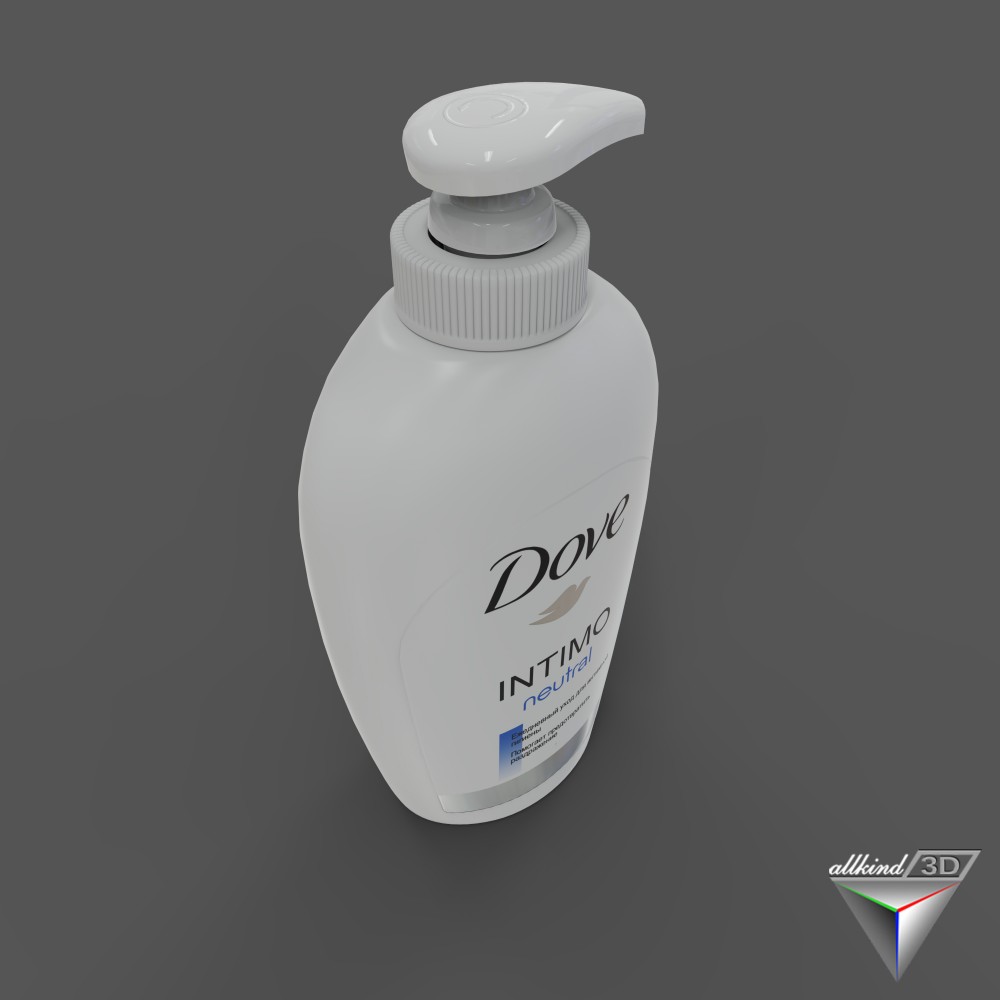 AllKind3D.com 3Dmodel intimate hygiene gel Dove Intimo Neutral 250ml