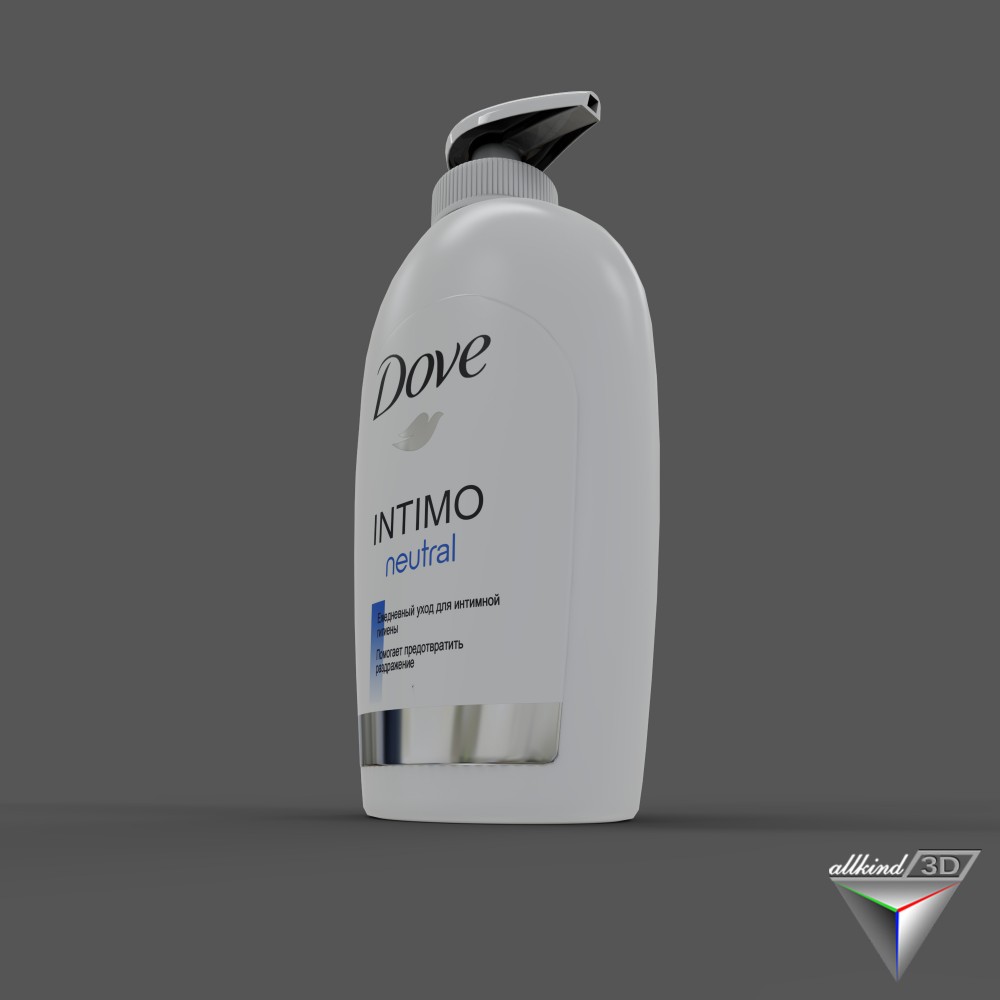 AllKind3D.com 3Dmodel intimate hygiene gel Dove Intimo Neutral 250ml